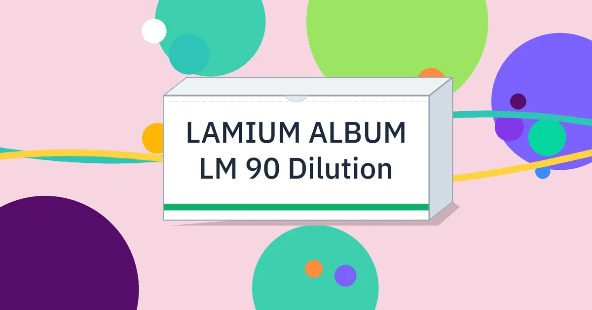 Symbolbild: Packung mit der Aufschrift LAMIUM ALBUM LM 90 Dilution (PZN 13522013) – Verfügbarkeit und Bezug in Apotheken in Frankfurt am Main