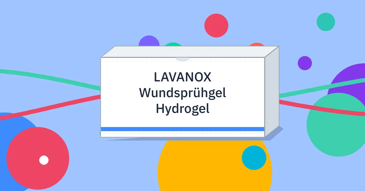 Symbolbild: Packung mit der Aufschrift LAVANOX Wundsprühgel Hydrogel (PZN 11869882) – Verfügbarkeit und Bezug in Apotheken in Frankfurt am Main