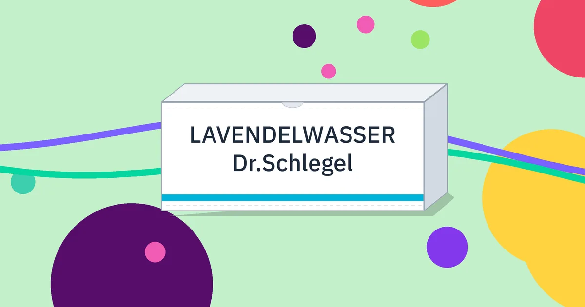 Symbolbild: Packung mit der Aufschrift LAVENDELWASSER Dr.Schlegel (PZN 02560542) – Verfügbarkeit und Bezug in Apotheken in Frankfurt am Main