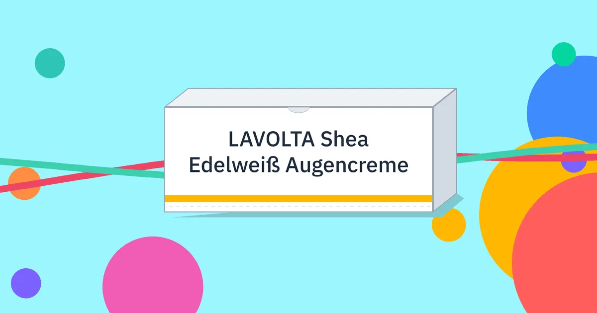 Symbolbild: Packung mit der Aufschrift LAVOLTA Shea Edelweiß Augencreme (PZN 15877588) – Verfügbarkeit und Bezug in Apotheken in Frankfurt am Main