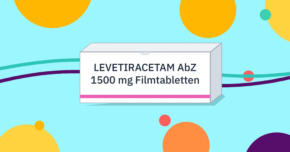 Symbolbild: Packung mit der Aufschrift LEVETIRACETAM AbZ 1500 mg Filmtabletten (PZN 14310342) – Verfügbarkeit und Bezug in Apotheken in Frankfurt am Main