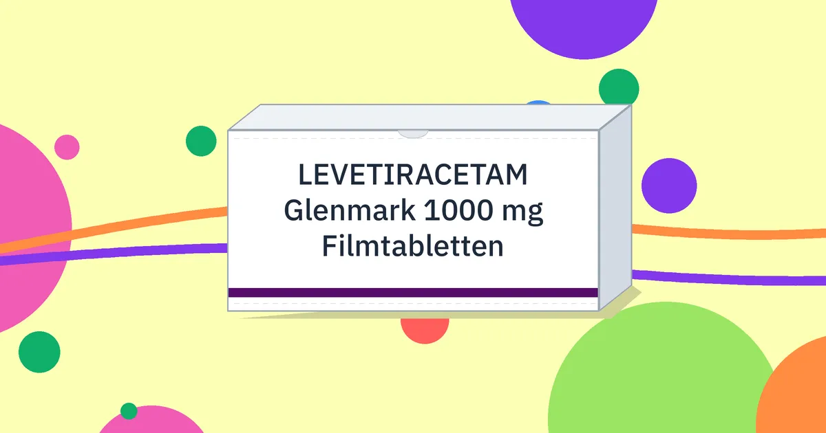 Symbolbild: Packung mit der Aufschrift LEVETIRACETAM Glenmark 1000 mg Filmtabletten (PZN 11323166) – Verfügbarkeit und Bezug in Apotheken in Frankfurt am Main