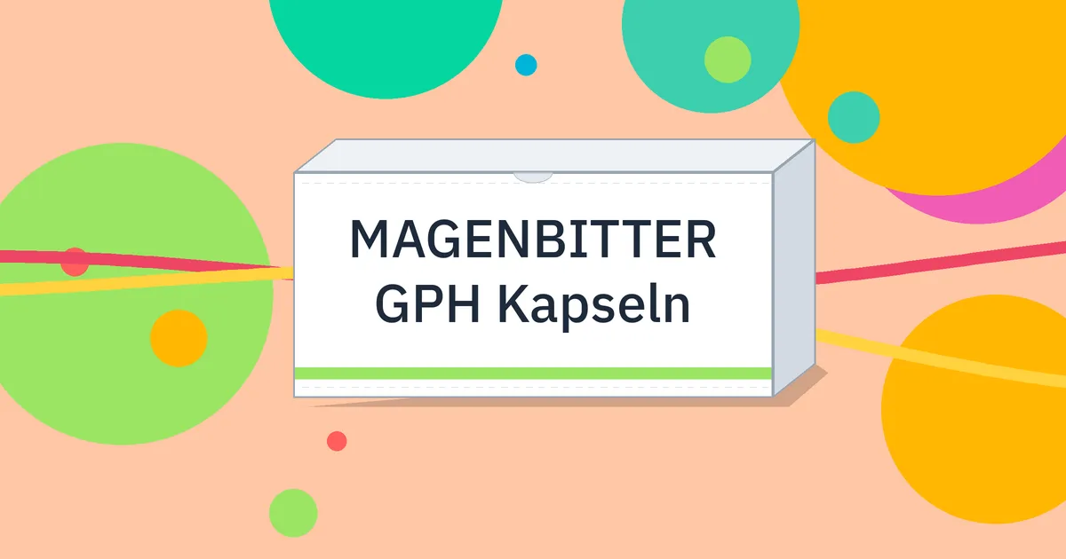 Symbolbild: Packung mit der Aufschrift MAGENBITTER GPH Kapseln (PZN 06413973) – Verfügbarkeit und Bezug in Apotheken in Frankfurt am Main