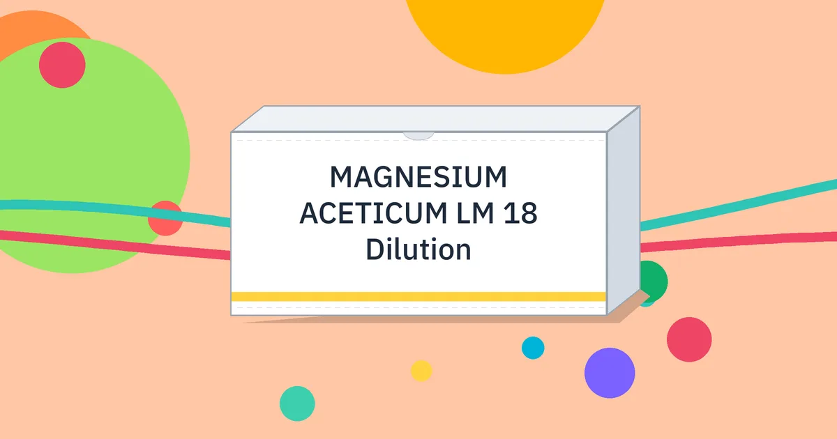 Symbolbild: Packung mit der Aufschrift MAGNESIUM ACETICUM LM 18 Dilution (PZN 12935718) – Verfügbarkeit und Bezug in Apotheken in Frankfurt am Main