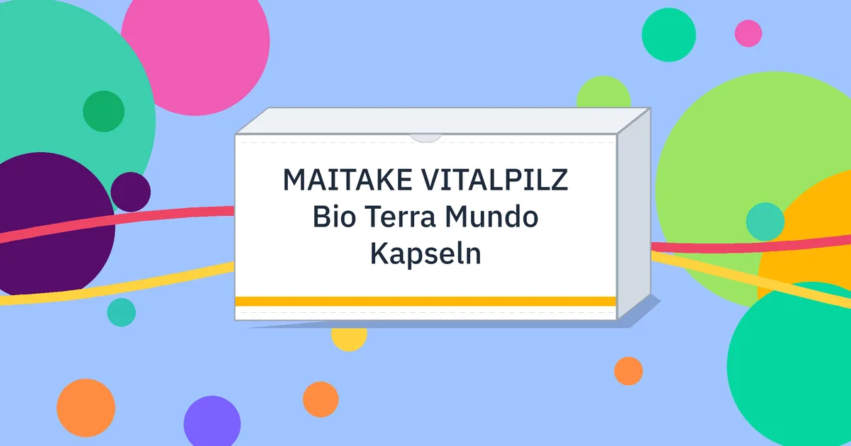 Symbolbild: Packung mit der Aufschrift MAITAKE VITALPILZ Bio Terra Mundo Kapseln (PZN 07591642) – Verfügbarkeit und Bezug in Apotheken in Frankfurt am Main