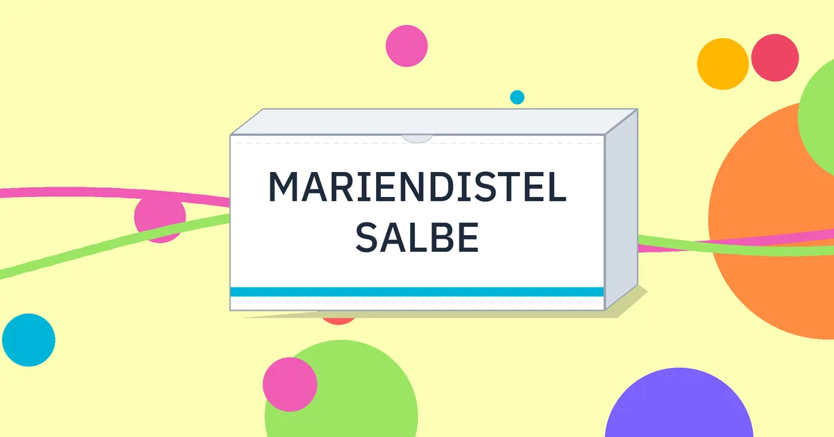 Symbolbild: Packung mit der Aufschrift MARIENDISTEL SALBE (PZN 18046379) – Verfügbarkeit und Bezug in Apotheken in Frankfurt am Main