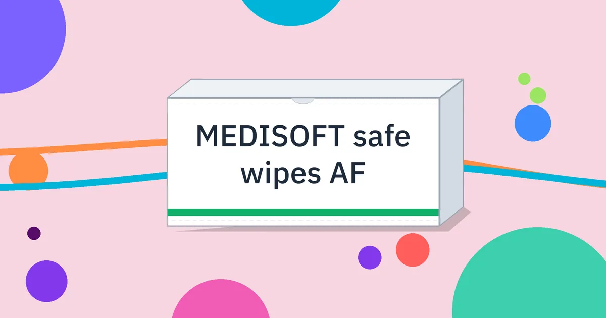 Symbolbild: Packung mit der Aufschrift MEDISOFT safe wipes AF (PZN 20375268) – Verfügbarkeit und Bezug in Apotheken in Frankfurt am Main