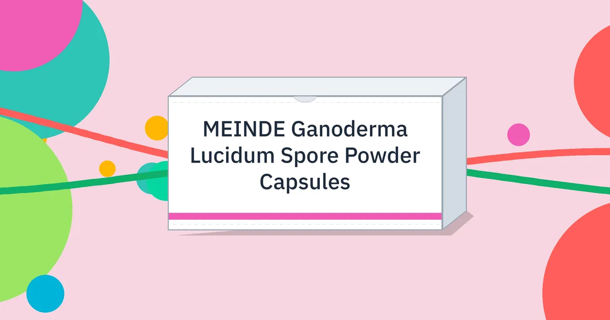 Symbolbild: Packung mit der Aufschrift MEINDE Ganoderma Lucidum Spore Powder Capsules (PZN 20103245) – Verfügbarkeit und Bezug in Apotheken in Frankfurt am Main