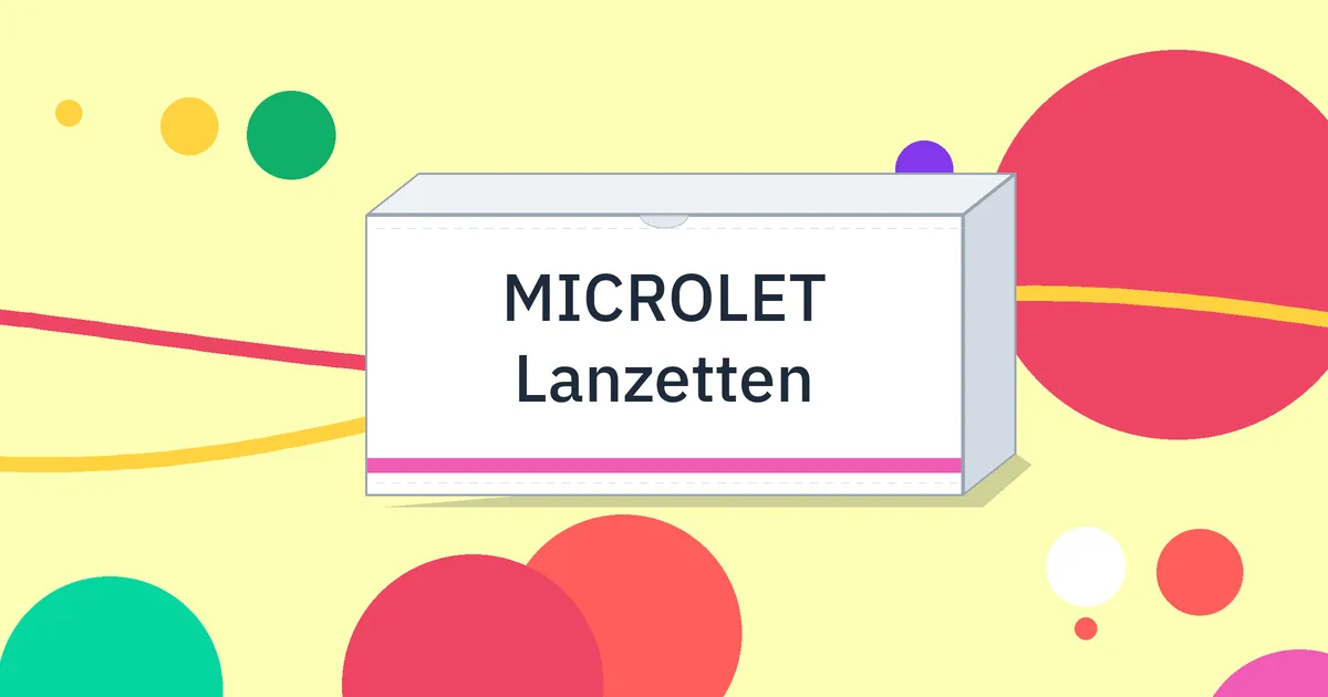 Symbolbild: Packung mit der Aufschrift MICROLET Lanzetten (PZN 18651672) – Verfügbarkeit und Bezug in Apotheken in Frankfurt am Main