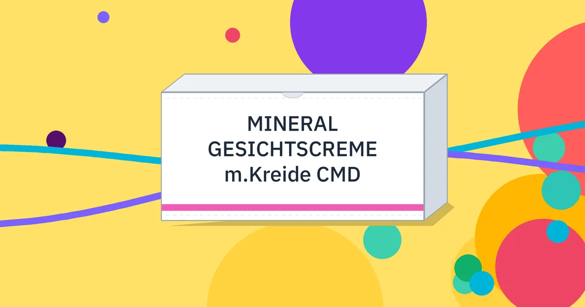 Symbolbild: Packung mit der Aufschrift MINERAL GESICHTSCREME m.Kreide CMD (PZN 06947976) – Verfügbarkeit und Bezug in Apotheken in Frankfurt am Main