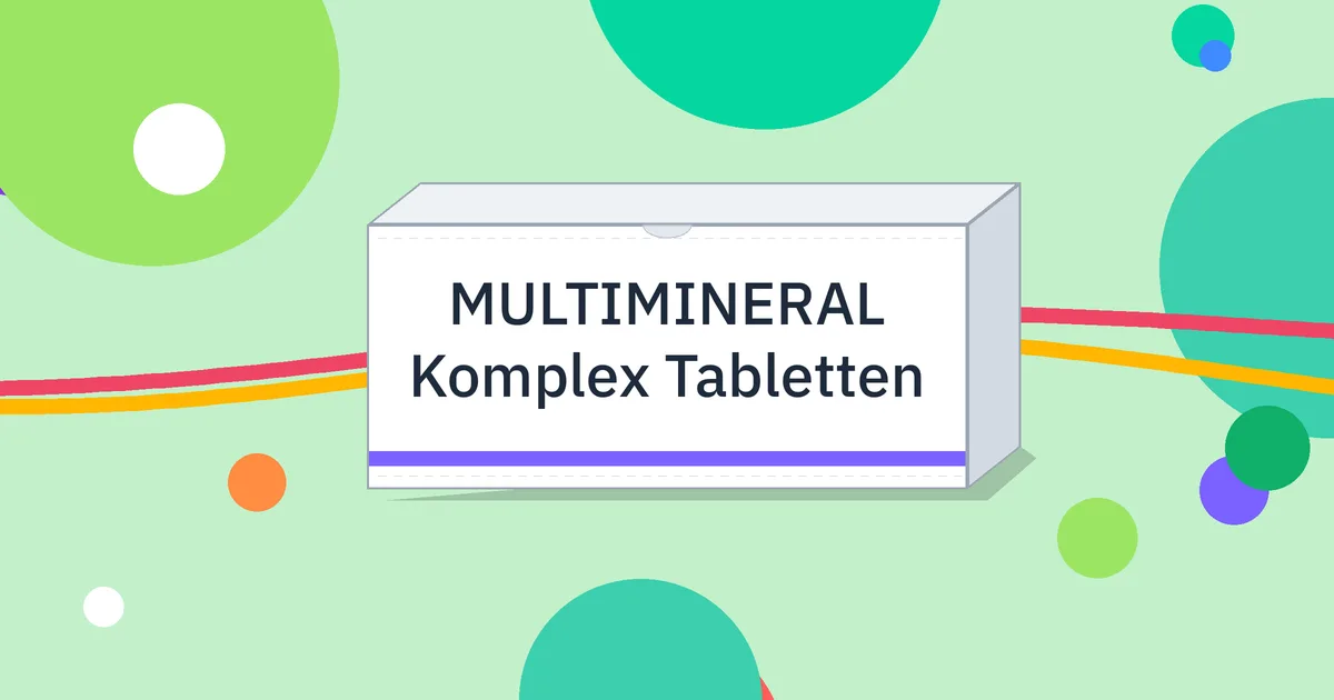 Symbolbild: Packung mit der Aufschrift MULTIMINERAL Komplex Tabletten (PZN 17890883) – Verfügbarkeit und Bezug in Apotheken in Frankfurt am Main