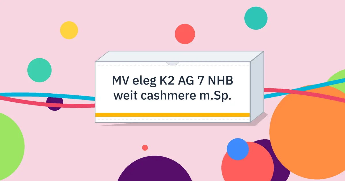 Symbolbild: Packung mit der Aufschrift MV eleg K2 AG 7 NHB weit cashmere m.Sp. (PZN 15728345) – Verfügbarkeit und Bezug in Apotheken in Frankfurt am Main