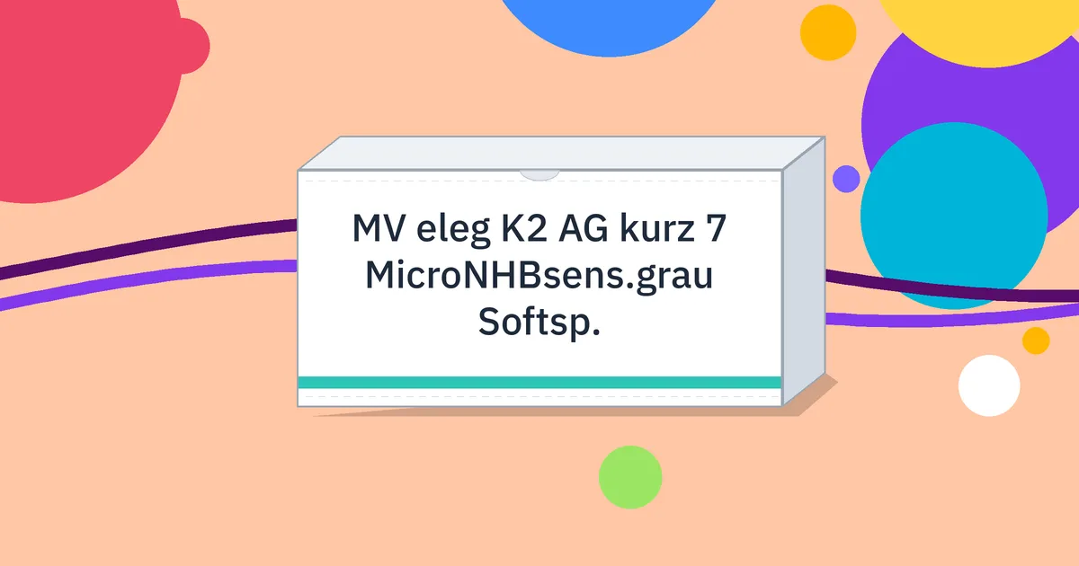 Symbolbild: Packung mit der Aufschrift MV eleg K2 AG kurz 7 MicroNHBsens.grau Softsp. (PZN 18926962) – Verfügbarkeit und Bezug in Apotheken in Frankfurt am Main