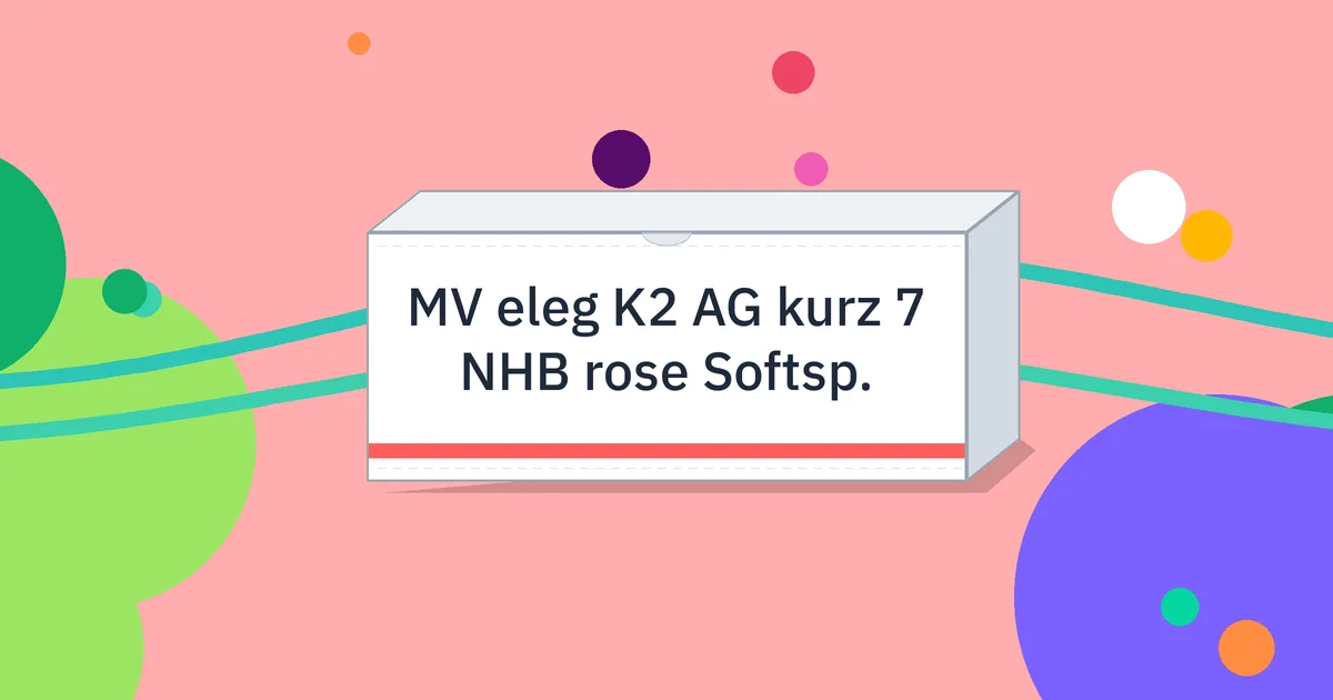Symbolbild: Packung mit der Aufschrift MV eleg K2 AG kurz 7 NHB rose Softsp. (PZN 15716247) – Verfügbarkeit und Bezug in Apotheken in Frankfurt am Main