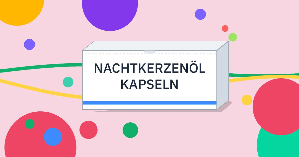 Symbolbild: Packung mit der Aufschrift NACHTKERZENÖL KAPSELN (PZN 09612288) – Verfügbarkeit und Bezug in Apotheken in Frankfurt am Main