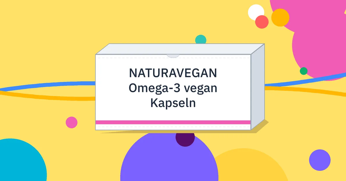 Symbolbild: Packung mit der Aufschrift NATURAVEGAN Omega-3 vegan Kapseln (PZN 14852385) – Verfügbarkeit und Bezug in Apotheken in Frankfurt am Main