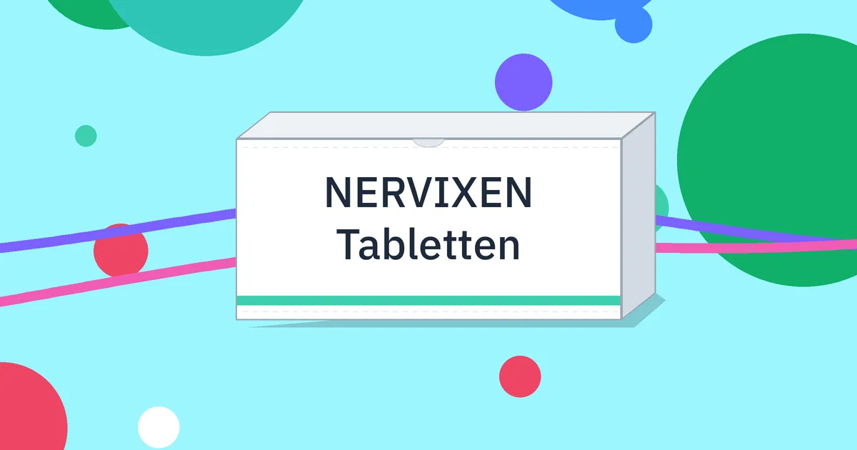 Symbolbild: Packung mit der Aufschrift NERVIXEN Tabletten (PZN 17585660) – Verfügbarkeit und Bezug in Apotheken in Frankfurt am Main