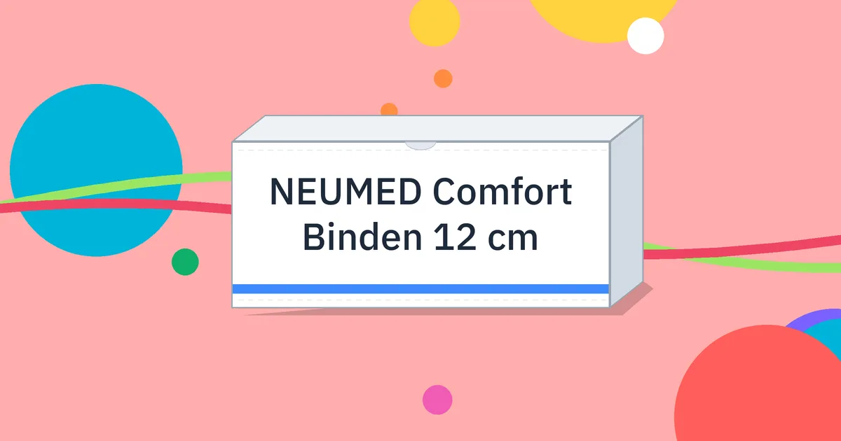 Symbolbild: Packung mit der Aufschrift NEUMED Comfort Binden 12 cm (PZN 00802969) – Verfügbarkeit und Bezug in Apotheken in Frankfurt am Main