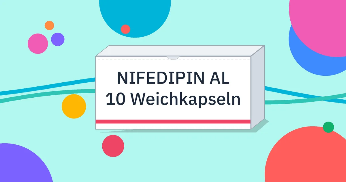 Symbolbild: Packung mit der Aufschrift NIFEDIPIN AL 10 Weichkapseln (PZN 04748362) – Verfügbarkeit und Bezug in Apotheken in Frankfurt am Main