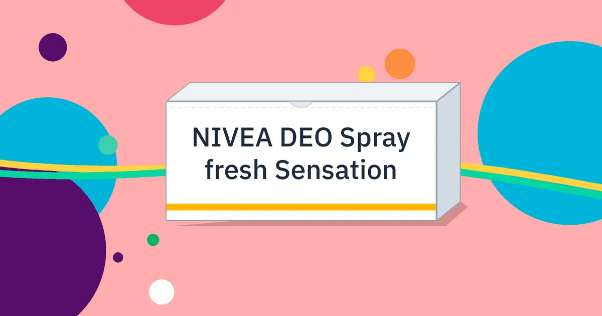 Symbolbild: Packung mit der Aufschrift NIVEA DEO Spray fresh Sensation (PZN 18912078) – Verfügbarkeit und Bezug in Apotheken in Frankfurt am Main