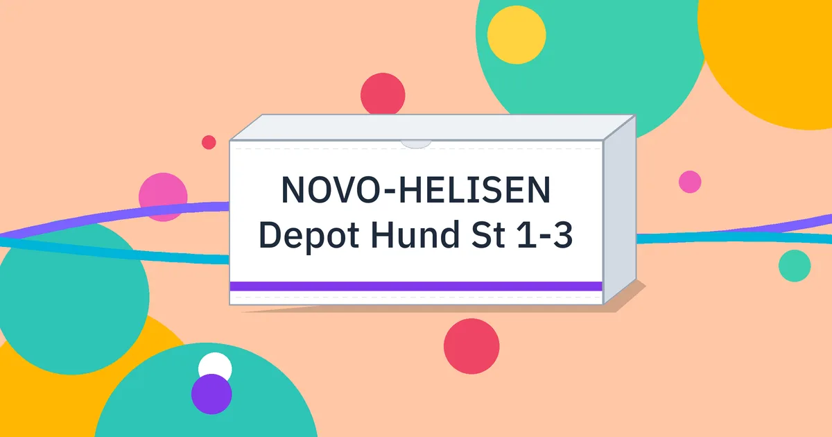Symbolbild: Packung mit der Aufschrift NOVO-HELISEN Depot Hund St 1-3 (PZN 15741742) – Verfügbarkeit und Bezug in Apotheken in Frankfurt am Main