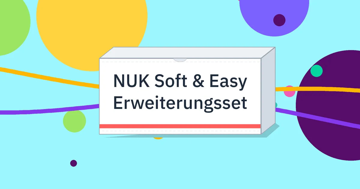 Symbolbild: Packung mit der Aufschrift NUK Soft & Easy Erweiterungsset (PZN 18737416) – Verfügbarkeit und Bezug in Apotheken in Frankfurt am Main