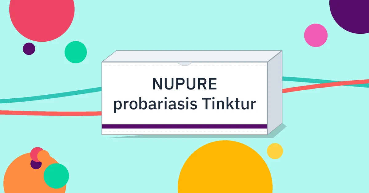 Symbolbild: Packung mit der Aufschrift NUPURE probariasis Tinktur (PZN 17942108) – Verfügbarkeit und Bezug in Apotheken in Frankfurt am Main