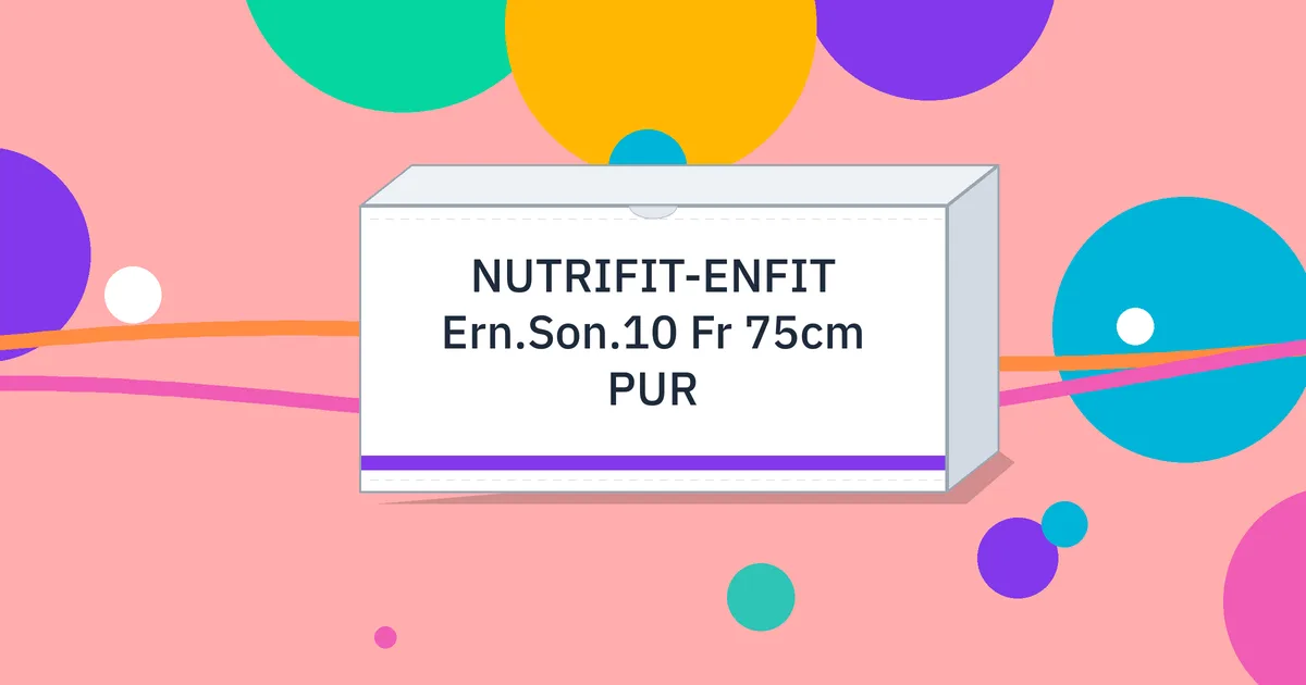 Symbolbild: Packung mit der Aufschrift NUTRIFIT-ENFIT Ern.Son.10 Fr 75cm PUR (PZN 17272783) – Verfügbarkeit und Bezug in Apotheken in Frankfurt am Main