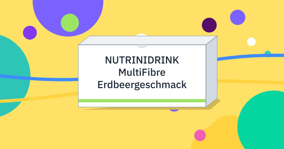 Symbolbild: Packung mit der Aufschrift NUTRINIDRINK MultiFibre Erdbeergeschmack (PZN 16747126) – Verfügbarkeit und Bezug in Apotheken in Frankfurt am Main
