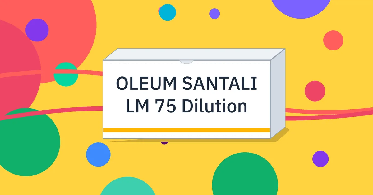 Symbolbild: Packung mit der Aufschrift OLEUM SANTALI LM 75 Dilution (PZN 13623553) – Verfügbarkeit und Bezug in Apotheken in Frankfurt am Main
