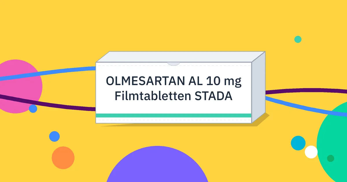 Symbolbild: Packung mit der Aufschrift OLMESARTAN AL 10 mg Filmtabletten STADA (PZN 19818803) – Verfügbarkeit und Bezug in Apotheken in Frankfurt am Main