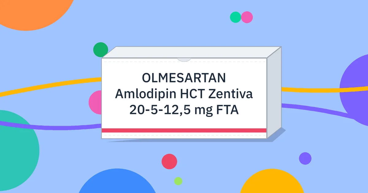 Symbolbild: Packung mit der Aufschrift OLMESARTAN Amlodipin HCT Zentiva 20-5-12,5 mg FTA (PZN 16632541) – Verfügbarkeit und Bezug in Apotheken in Frankfurt am Main