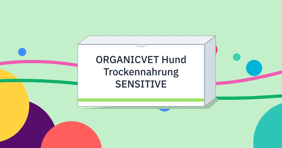 Symbolbild: Packung mit der Aufschrift ORGANICVET Hund Trockennahrung SENSITIVE (PZN 10394402) – Verfügbarkeit und Bezug in Apotheken in Frankfurt am Main