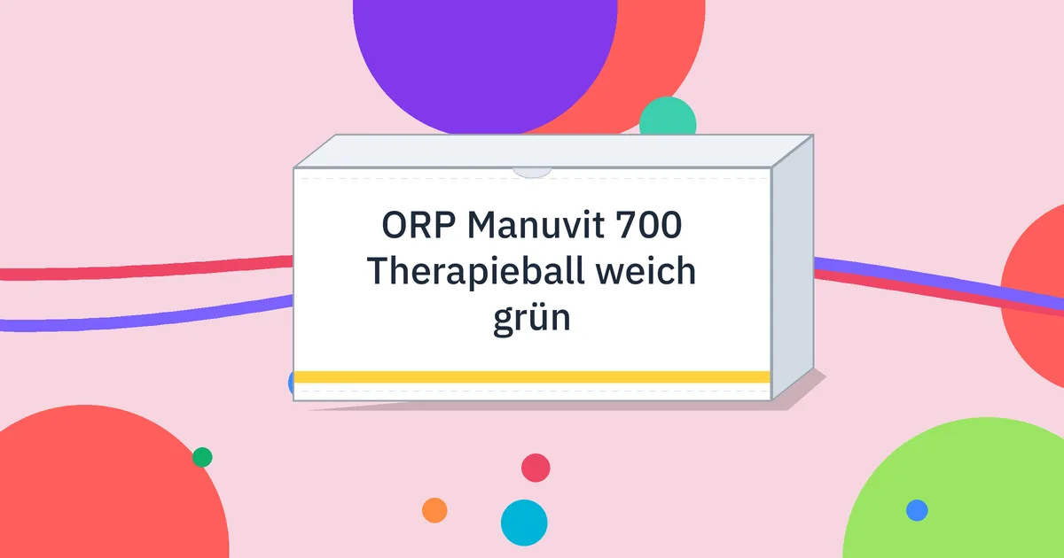 Symbolbild: Packung mit der Aufschrift ORP Manuvit 700 Therapieball weich grün (PZN 05360393) – Verfügbarkeit und Bezug in Apotheken in Frankfurt am Main