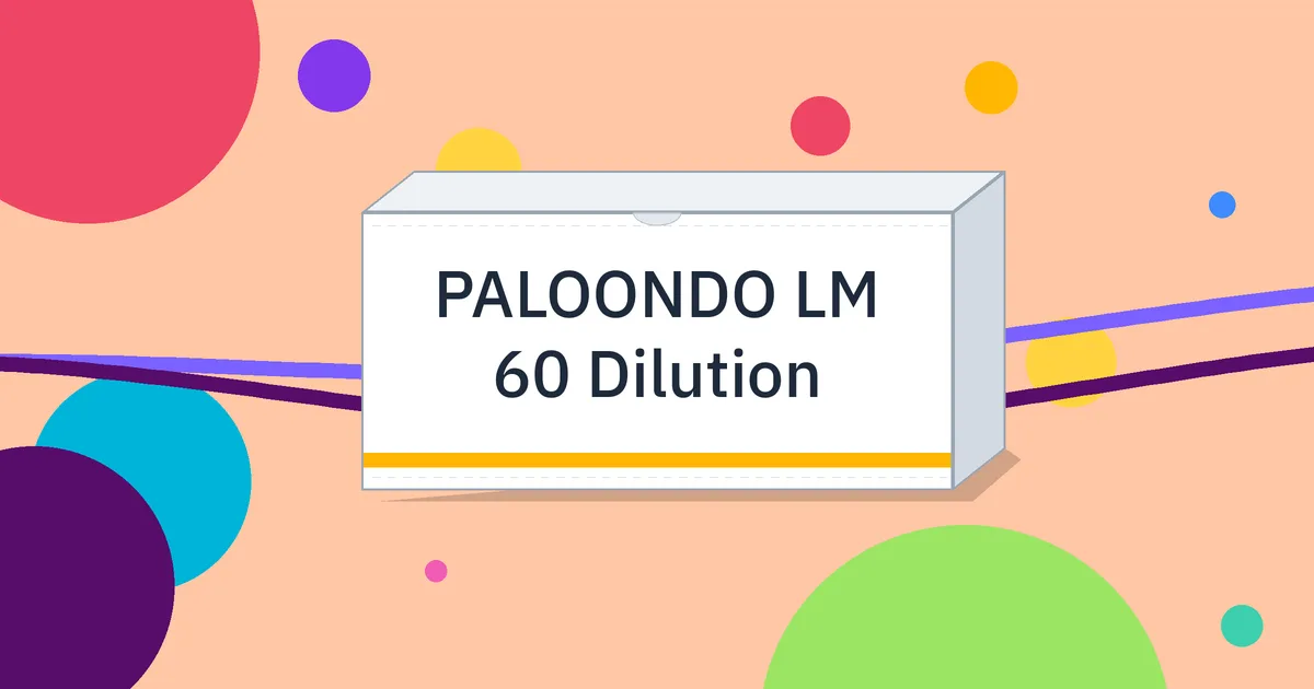 Symbolbild: Packung mit der Aufschrift PALOONDO LM 60 Dilution (PZN 13630582) – Verfügbarkeit und Bezug in Apotheken in Frankfurt am Main