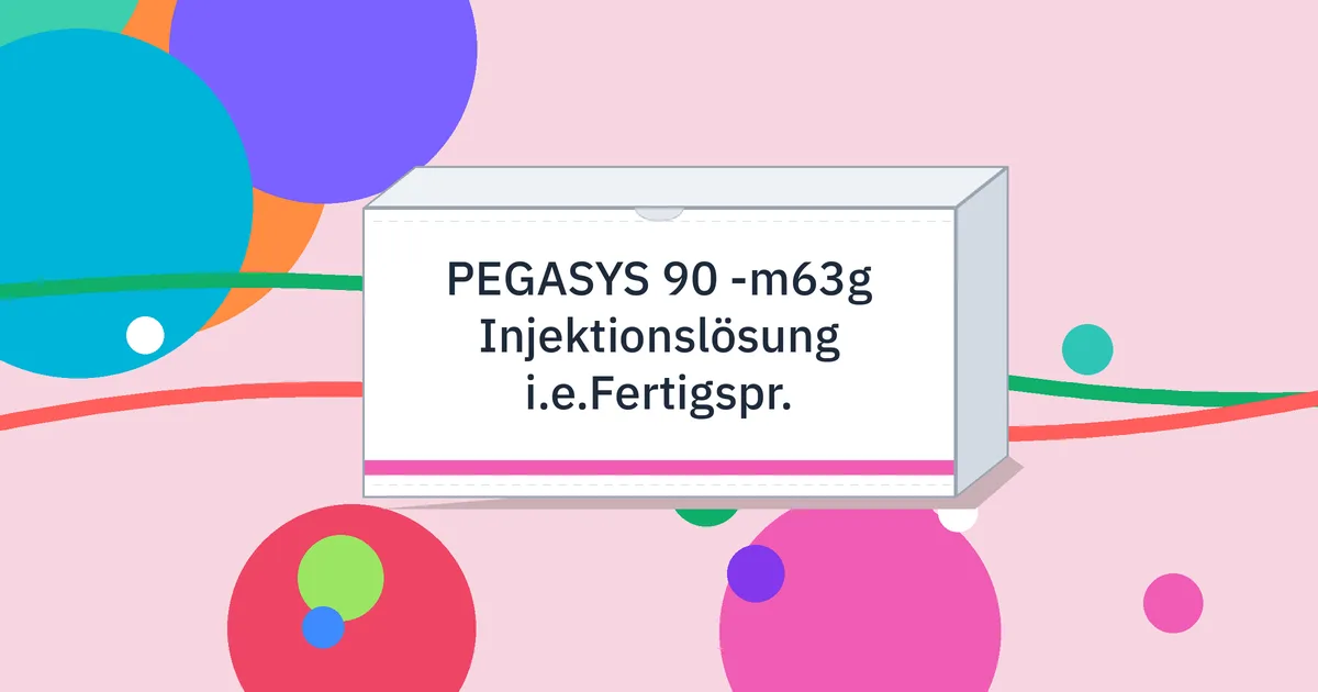 Symbolbild: Packung mit der Aufschrift PEGASYS 90 -m63g Injektionslösung i.e.Fertigspr. (PZN 18485937) – Verfügbarkeit und Bezug in Apotheken in Frankfurt am Main