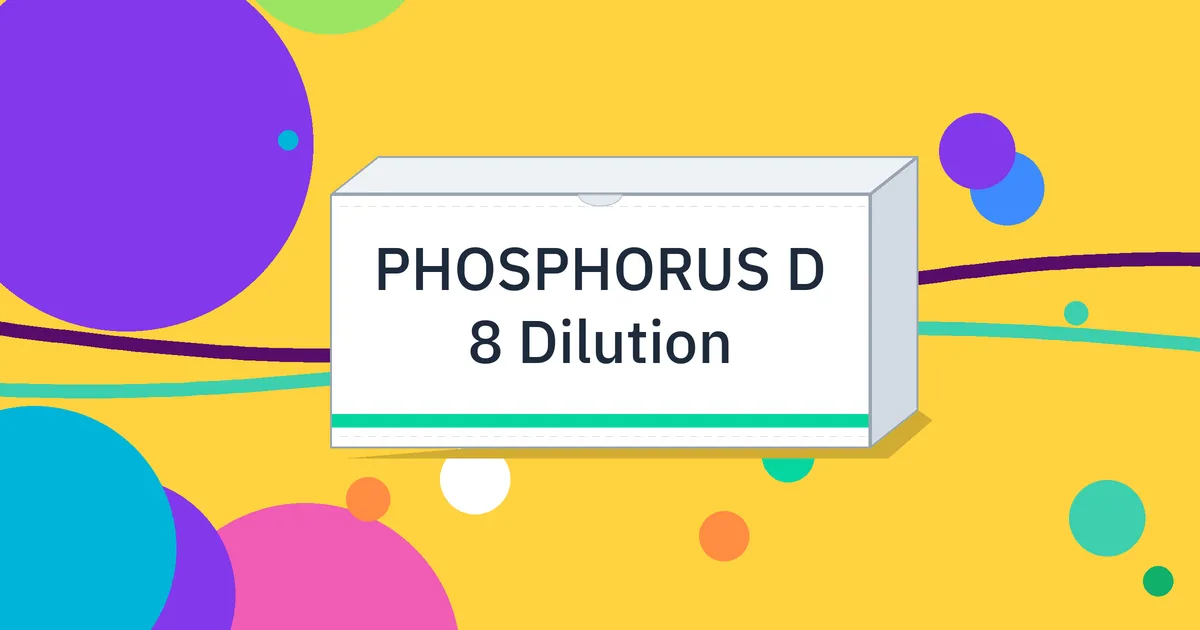Symbolbild: Packung mit der Aufschrift PHOSPHORUS D 8 Dilution (PZN 02124195) – Verfügbarkeit und Bezug in Apotheken in Frankfurt am Main