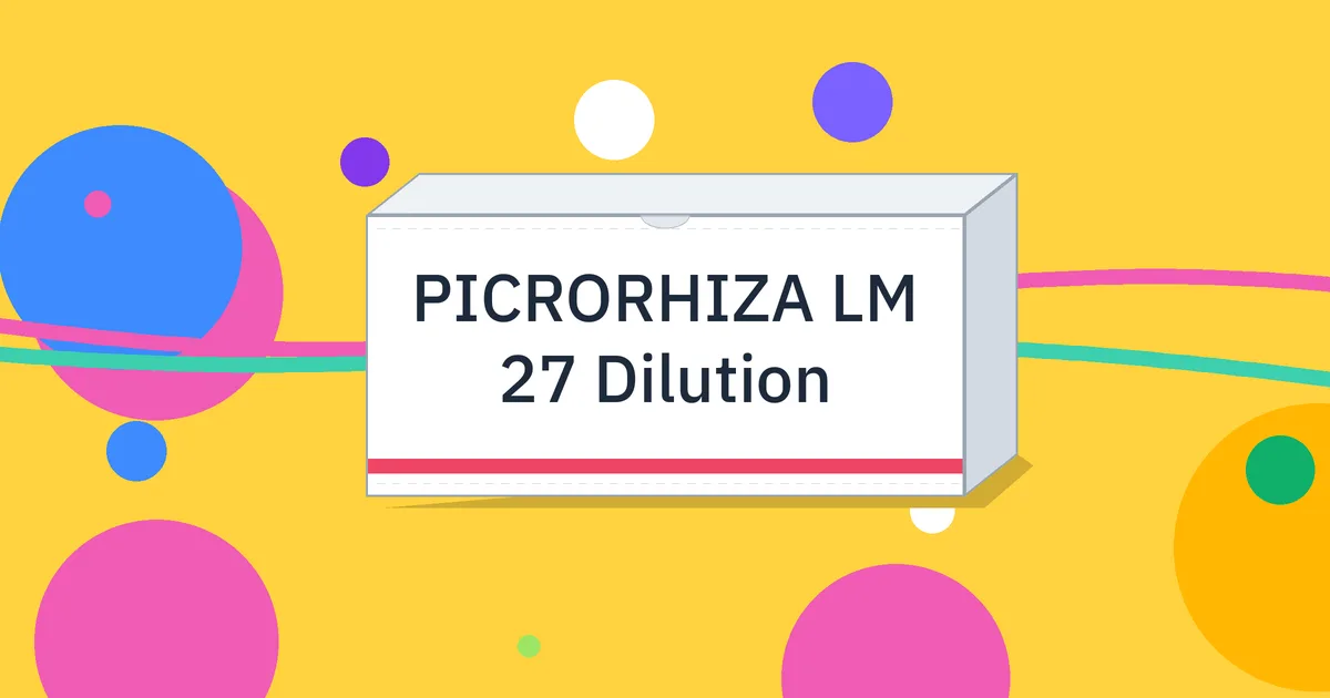 Symbolbild: Packung mit der Aufschrift PICRORHIZA LM 27 Dilution (PZN 13641775) – Verfügbarkeit und Bezug in Apotheken in Frankfurt am Main