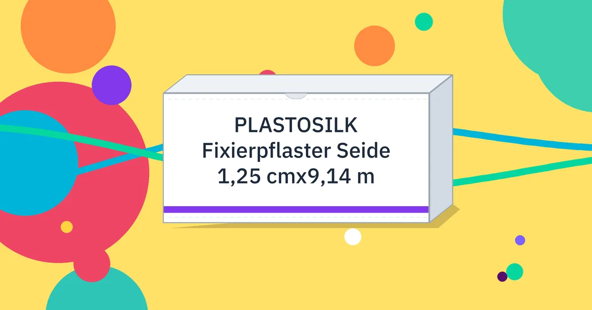 Symbolbild: Packung mit der Aufschrift PLASTOSILK Fixierpflaster Seide 1,25 cmx9,14 m (PZN 10269252) – Verfügbarkeit und Bezug in Apotheken in Frankfurt am Main