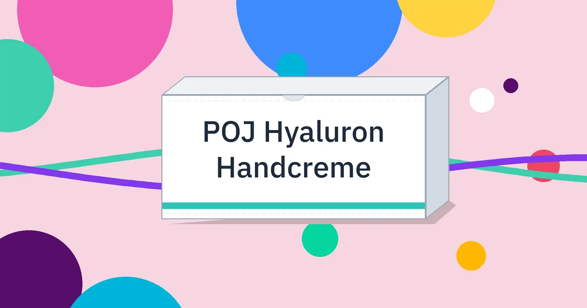 Symbolbild: Packung mit der Aufschrift POJ Hyaluron Handcreme (PZN 18684140) – Verfügbarkeit und Bezug in Apotheken in Frankfurt am Main