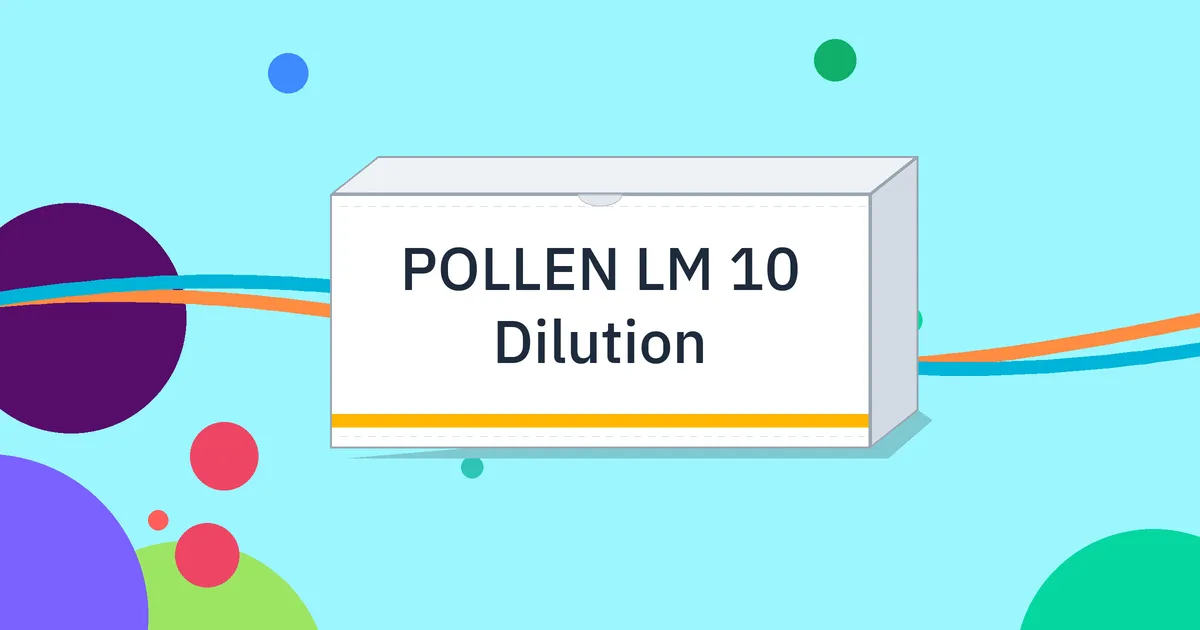 Symbolbild: Packung mit der Aufschrift POLLEN LM 10 Dilution (PZN 13043347) – Verfügbarkeit und Bezug in Apotheken in Frankfurt am Main
