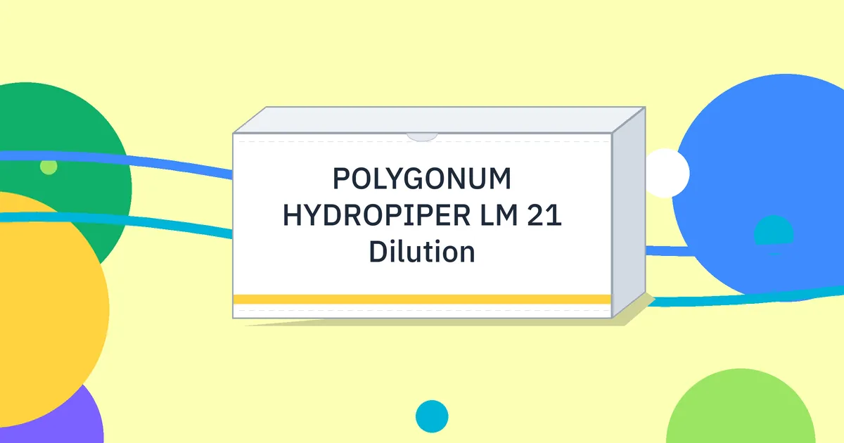Symbolbild: Packung mit der Aufschrift POLYGONUM HYDROPIPER LM 21 Dilution (PZN 13662501) – Verfügbarkeit und Bezug in Apotheken in Frankfurt am Main