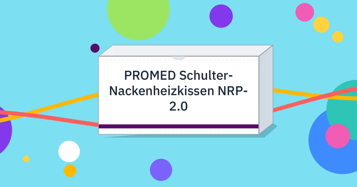 Symbolbild: Packung mit der Aufschrift PROMED Schulter-Nackenheizkissen NRP-2.0 (PZN 18268507) – Verfügbarkeit und Bezug in Apotheken in Frankfurt am Main