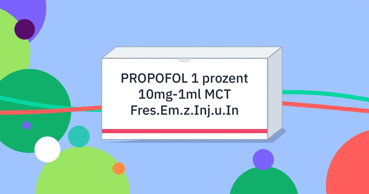 Symbolbild: Packung mit der Aufschrift PROPOFOL 1 prozent 10mg-1ml MCT Fres.Em.z.Inj.u.In (PZN 16661502) – Verfügbarkeit und Bezug in Apotheken in Frankfurt am Main