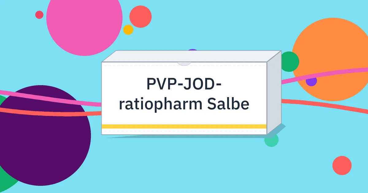 Symbolbild: Packung mit der Aufschrift PVP-JOD-ratiopharm Salbe (PZN 07260431) – Verfügbarkeit und Bezug in Apotheken in Frankfurt am Main