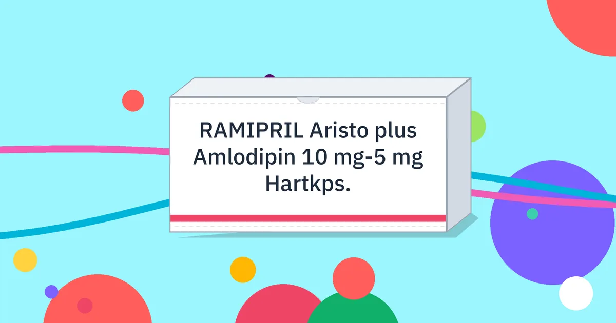 Symbolbild: Packung mit der Aufschrift RAMIPRIL Aristo plus Amlodipin 10 mg-5 mg Hartkps. (PZN 13880379) – Verfügbarkeit und Bezug in Apotheken in Frankfurt am Main