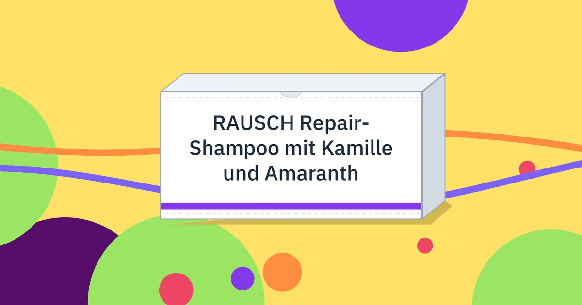 Symbolbild: Packung mit der Aufschrift RAUSCH Repair-Shampoo mit Kamille und Amaranth (PZN 18742363) – Verfügbarkeit und Bezug in Apotheken in Frankfurt am Main