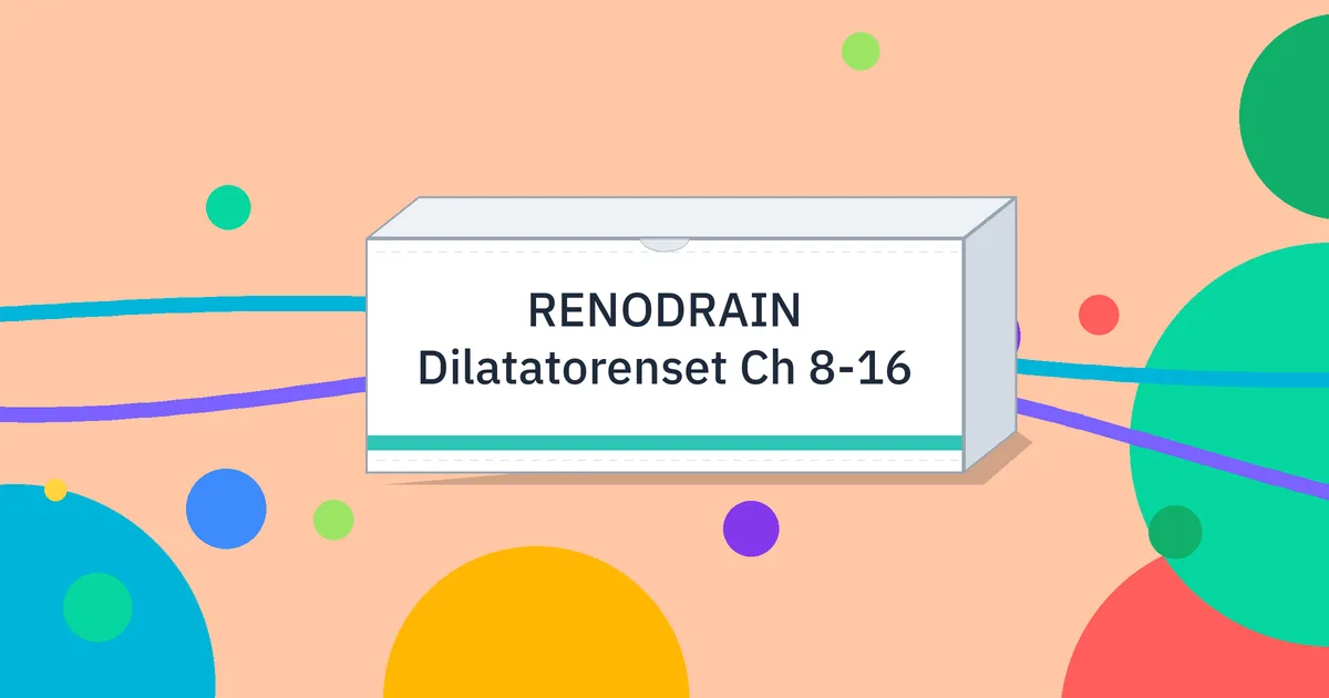 Symbolbild: Packung mit der Aufschrift RENODRAIN Dilatatorenset Ch 8-16 (PZN 00444464) – Verfügbarkeit und Bezug in Apotheken in Frankfurt am Main