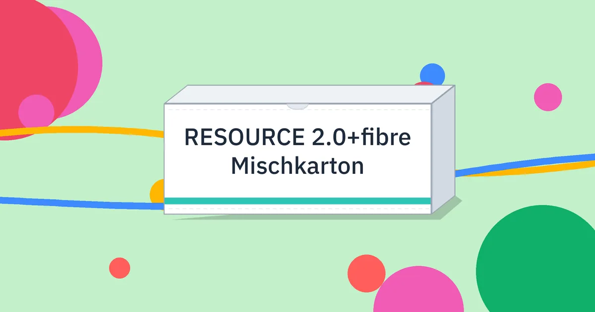 Symbolbild: Packung mit der Aufschrift RESOURCE 2.0+fibre Mischkarton (PZN 19455909) – Verfügbarkeit und Bezug in Apotheken in Frankfurt am Main