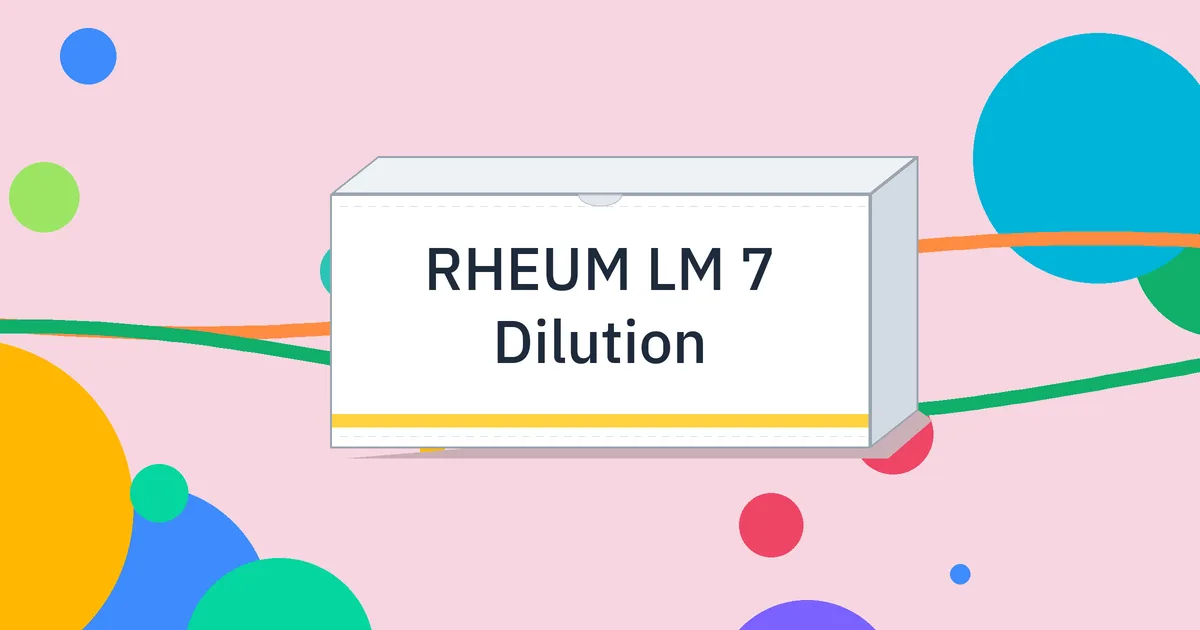 Symbolbild: Packung mit der Aufschrift RHEUM LM 7 Dilution (PZN 13049404) – Verfügbarkeit und Bezug in Apotheken in Frankfurt am Main